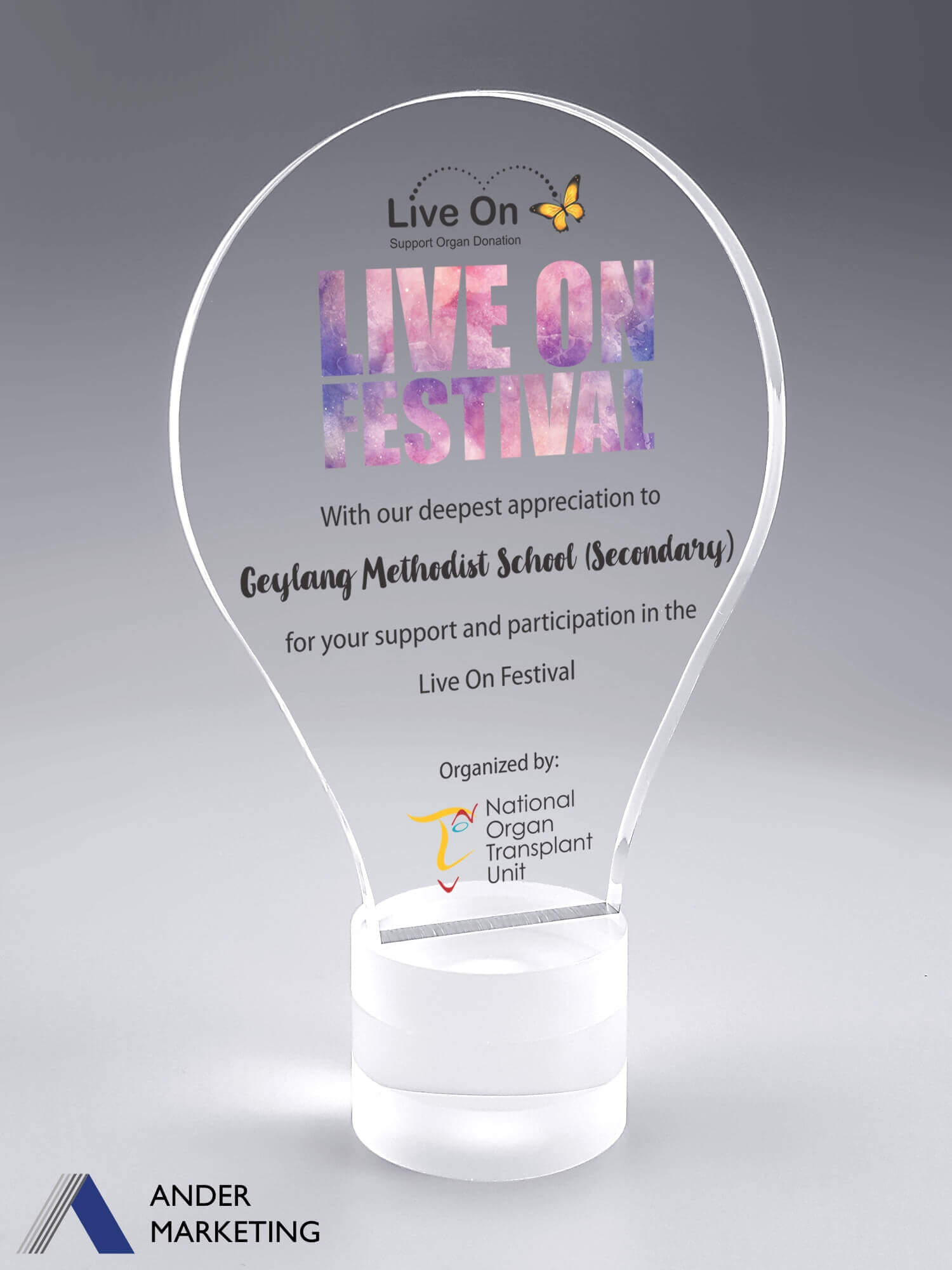 Acrylic Trophies & Plaques | Ander Marketing Singapore | All pricing ...