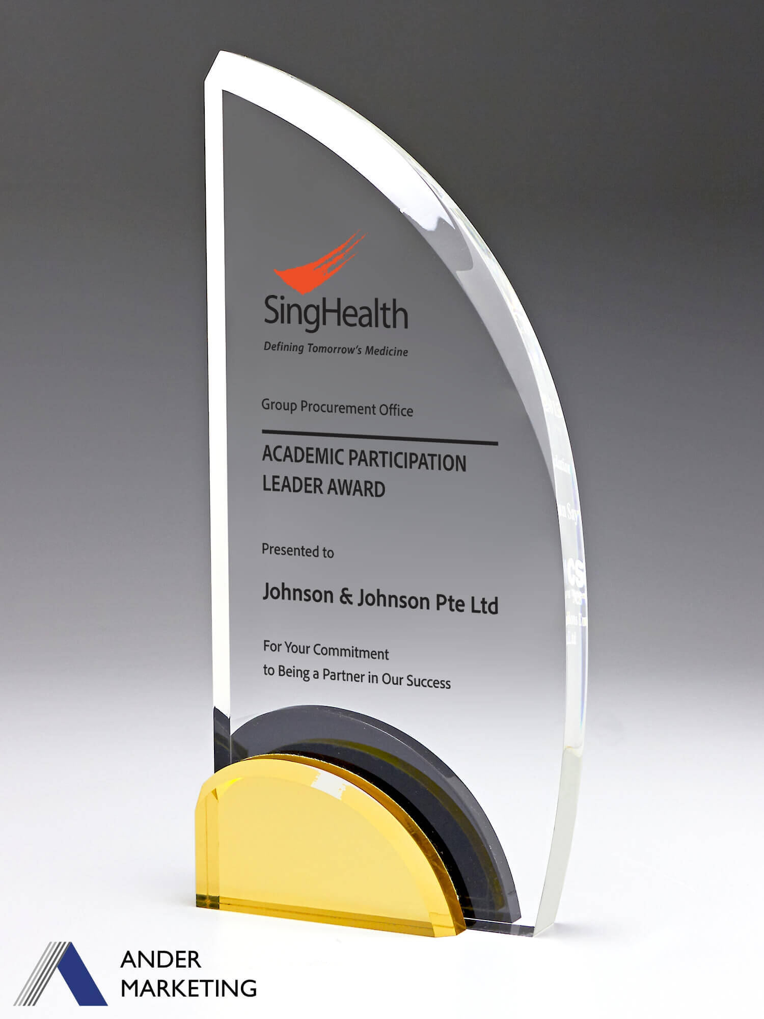 Acrylic Trophies & Plaques | Ander Marketing Singapore | All pricing ...