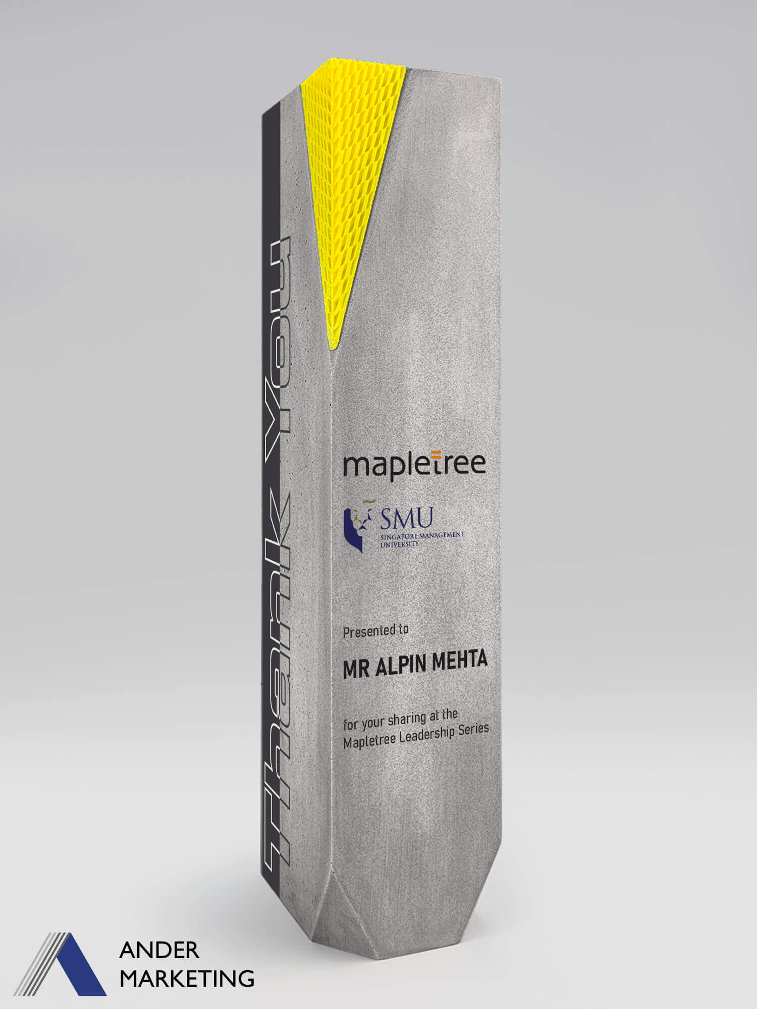MJ-72 Modern Trophy Award | Ander Marketing Singapore