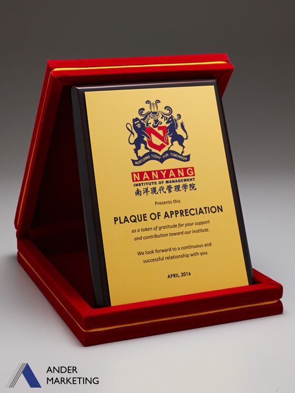 PVB-01 Velvet Box Plaques | Ander Marketing Singapore